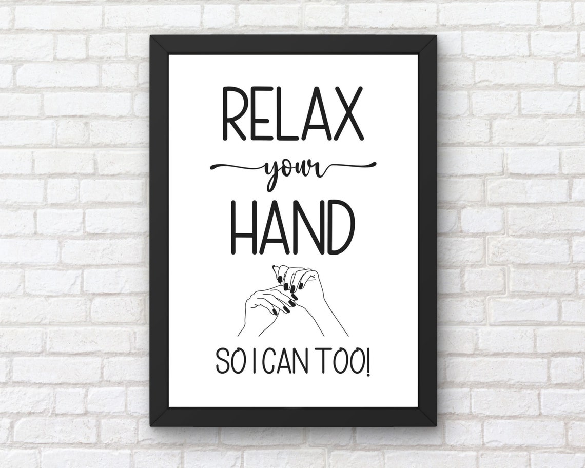 Relax Your Hand Artwork for Nail Salon Decor and Nail Tech Gift Art - Etsy