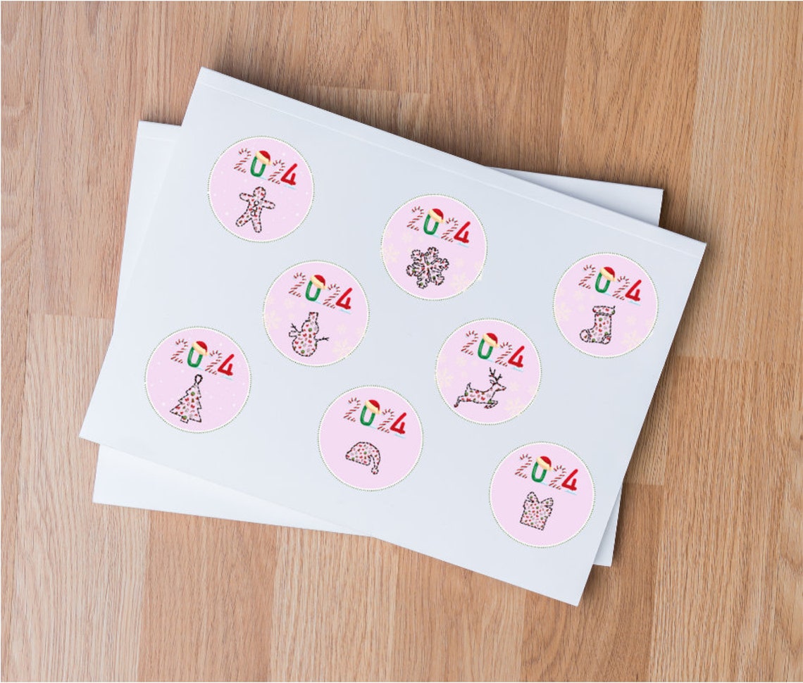 Christmas Themed Stickers for 2024 Digital Download - Etsy