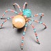Blue and Pearl Beaded Spider With Crystal Collar - Etsy