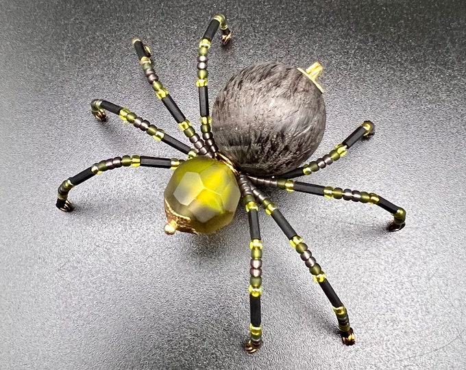 Ancient Bog Oak Beaded Spider - Etsy