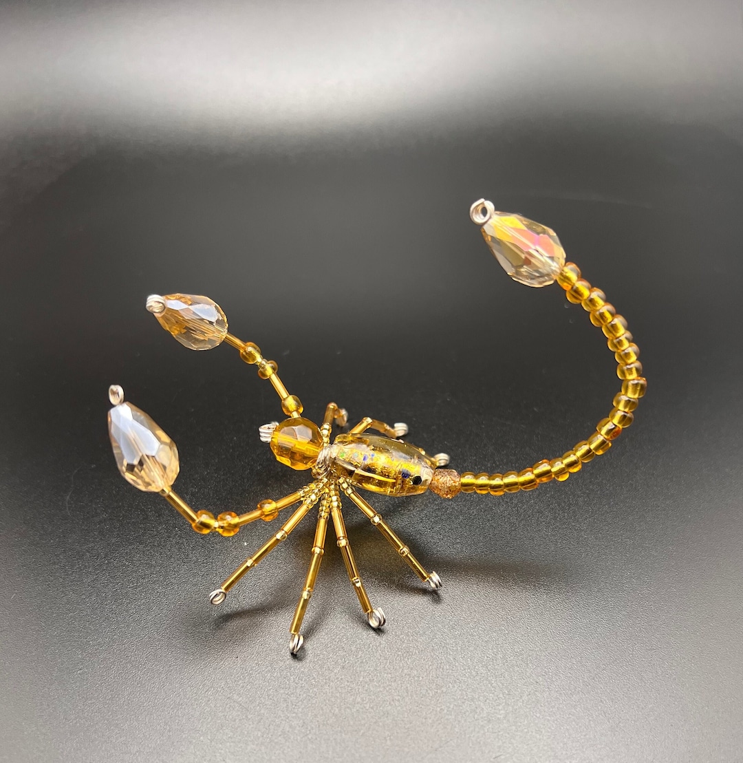 Beaded Scorpion - Gold - Etsy