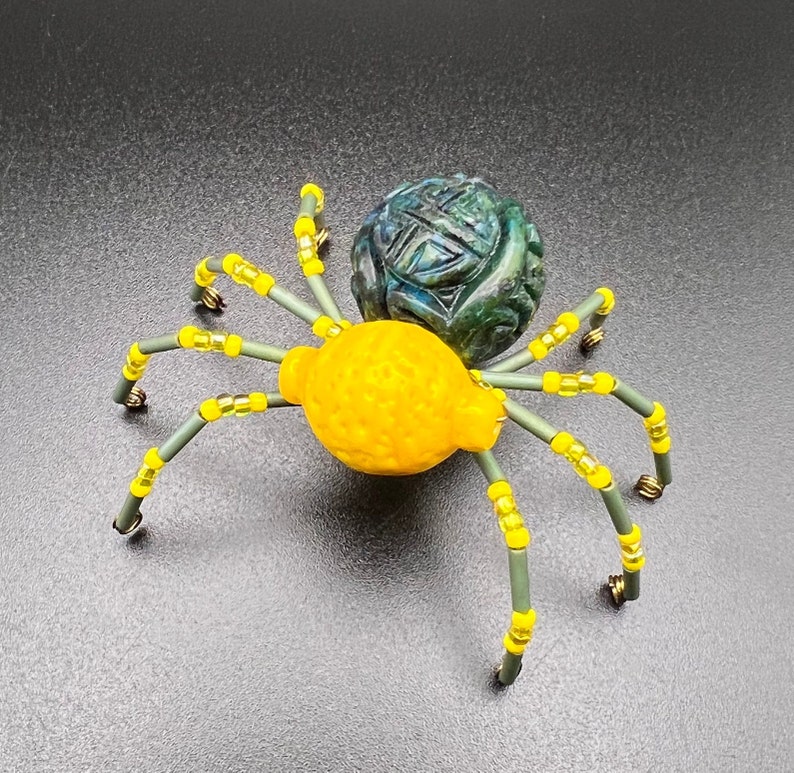 Beaded Spider - Lemon Head - Etsy