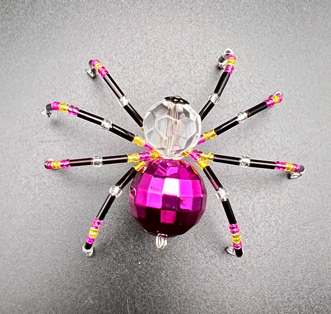 Hot Pink and Black Spider - Etsy