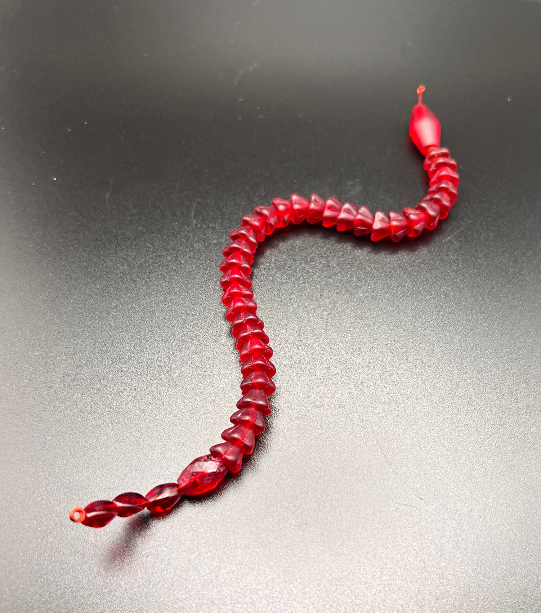 Beaded Snake - Red - Etsy
