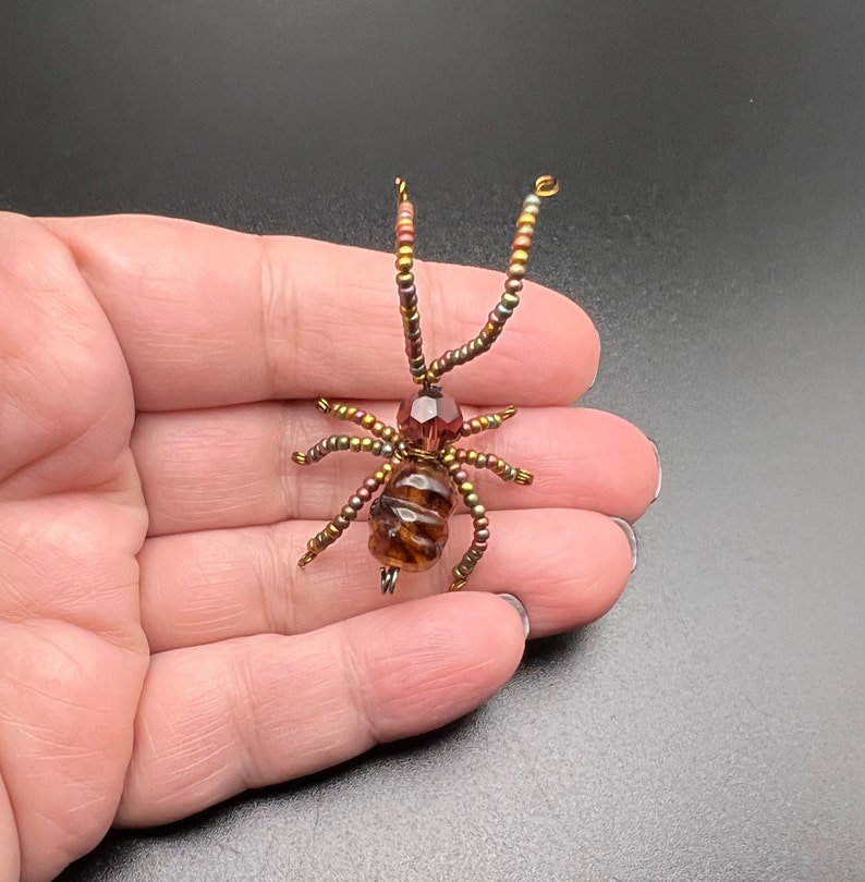 Little Brown Beaded Bug With Big Antennae - Etsy