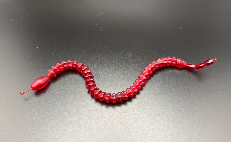 Beaded Snake - Red - Etsy