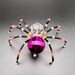Hot Pink and Black Spider - Etsy