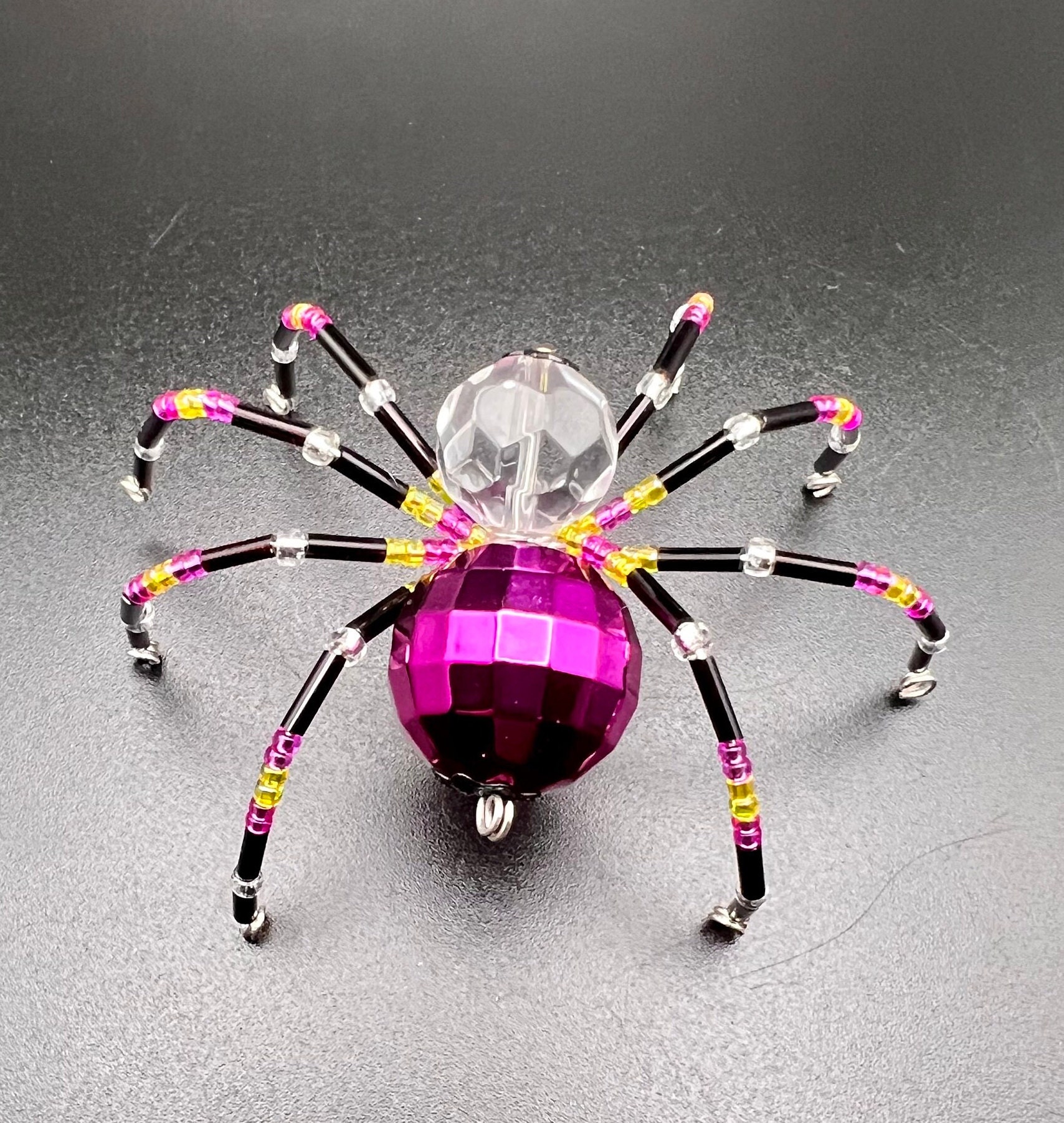 Hot Pink and Black Spider - Etsy