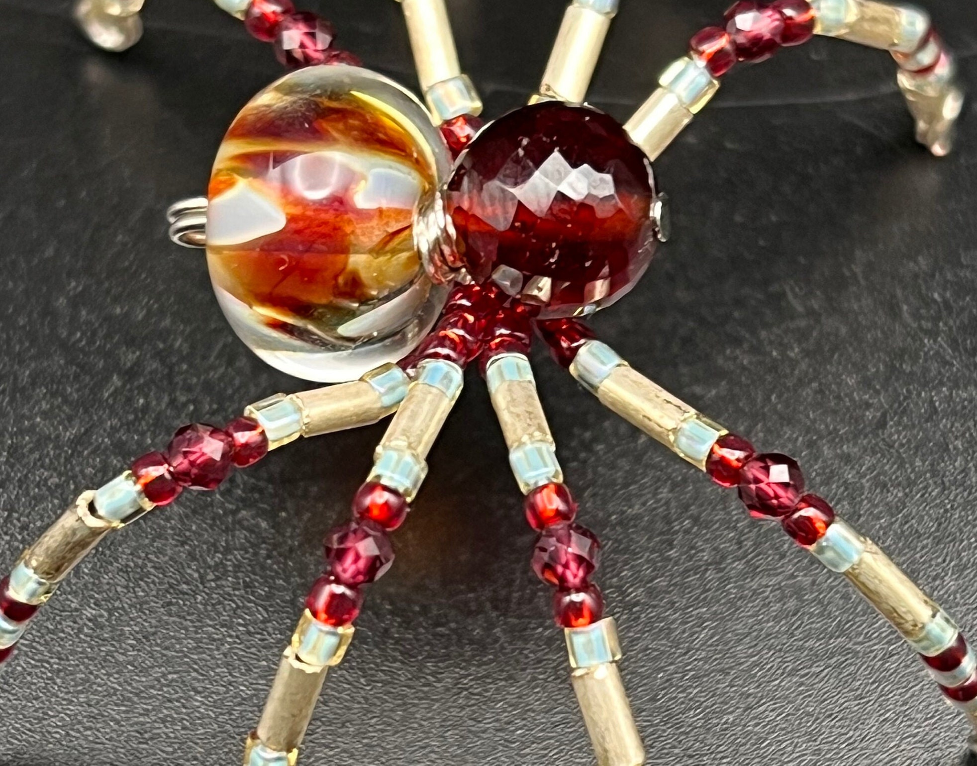 Garnet Gem Spider - Etsy