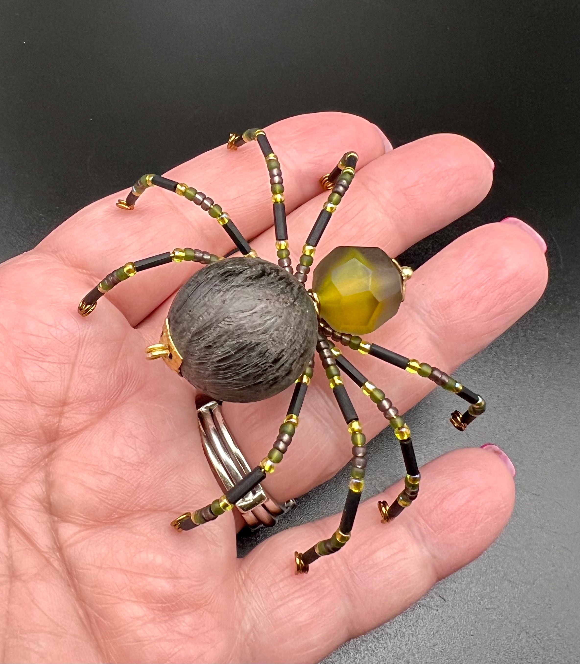 Ancient Bog Oak Beaded Spider - Etsy