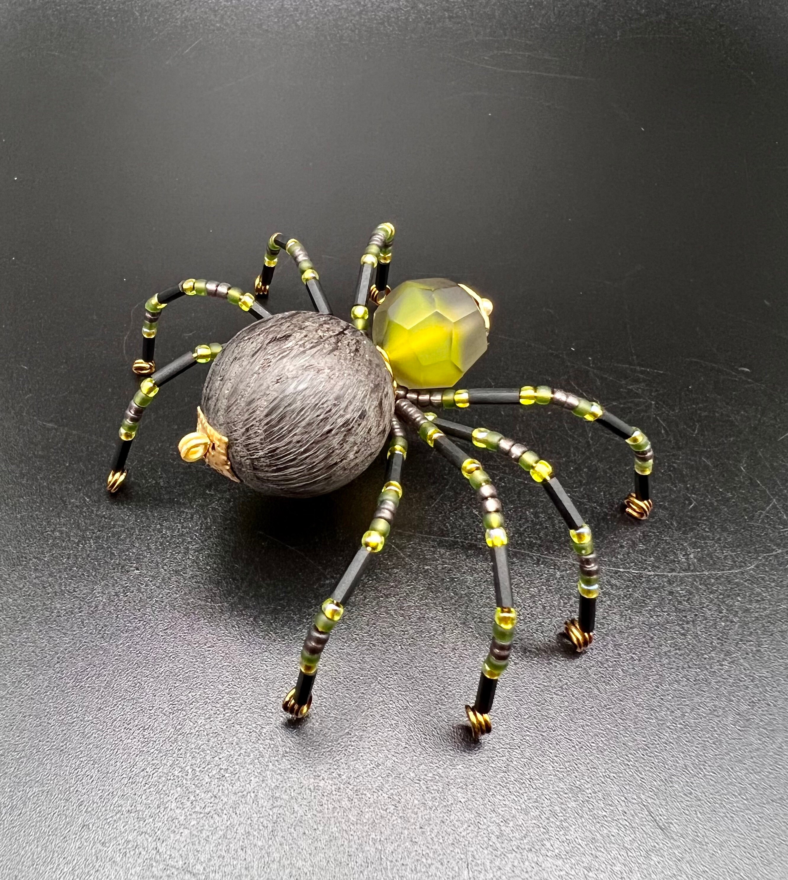 Ancient Bog Oak Beaded Spider - Etsy