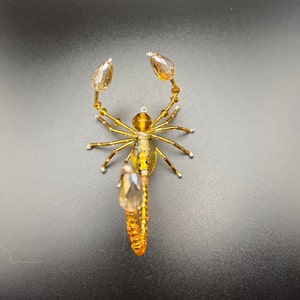 Beaded Scorpion - Gold - Etsy