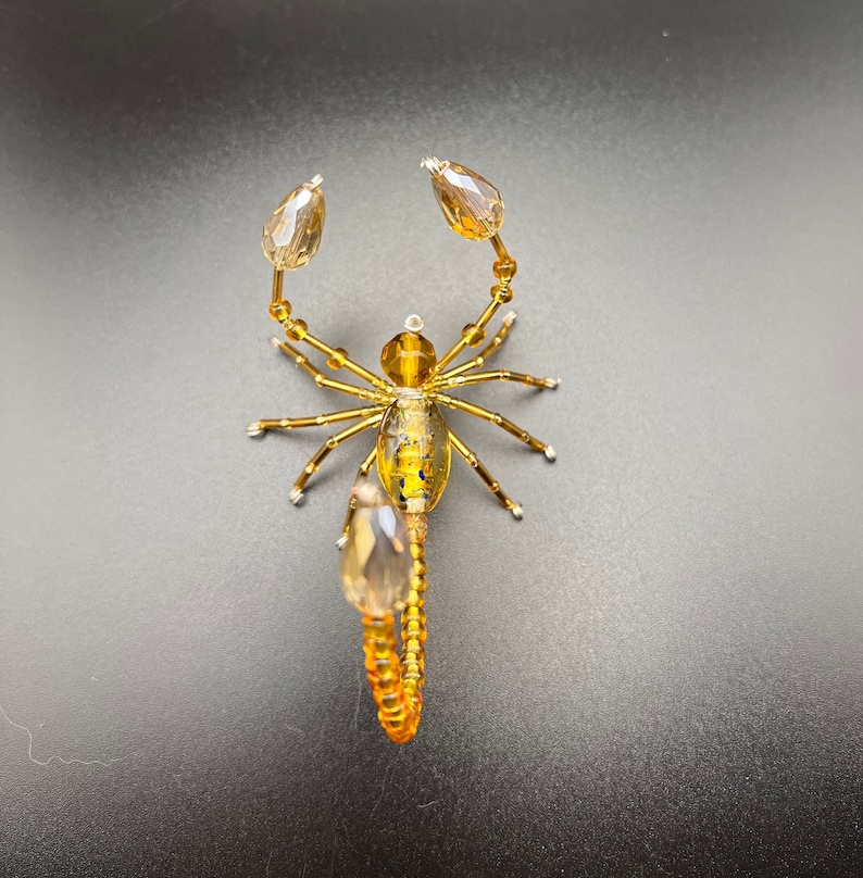 Beaded Scorpion Gold - Etsy