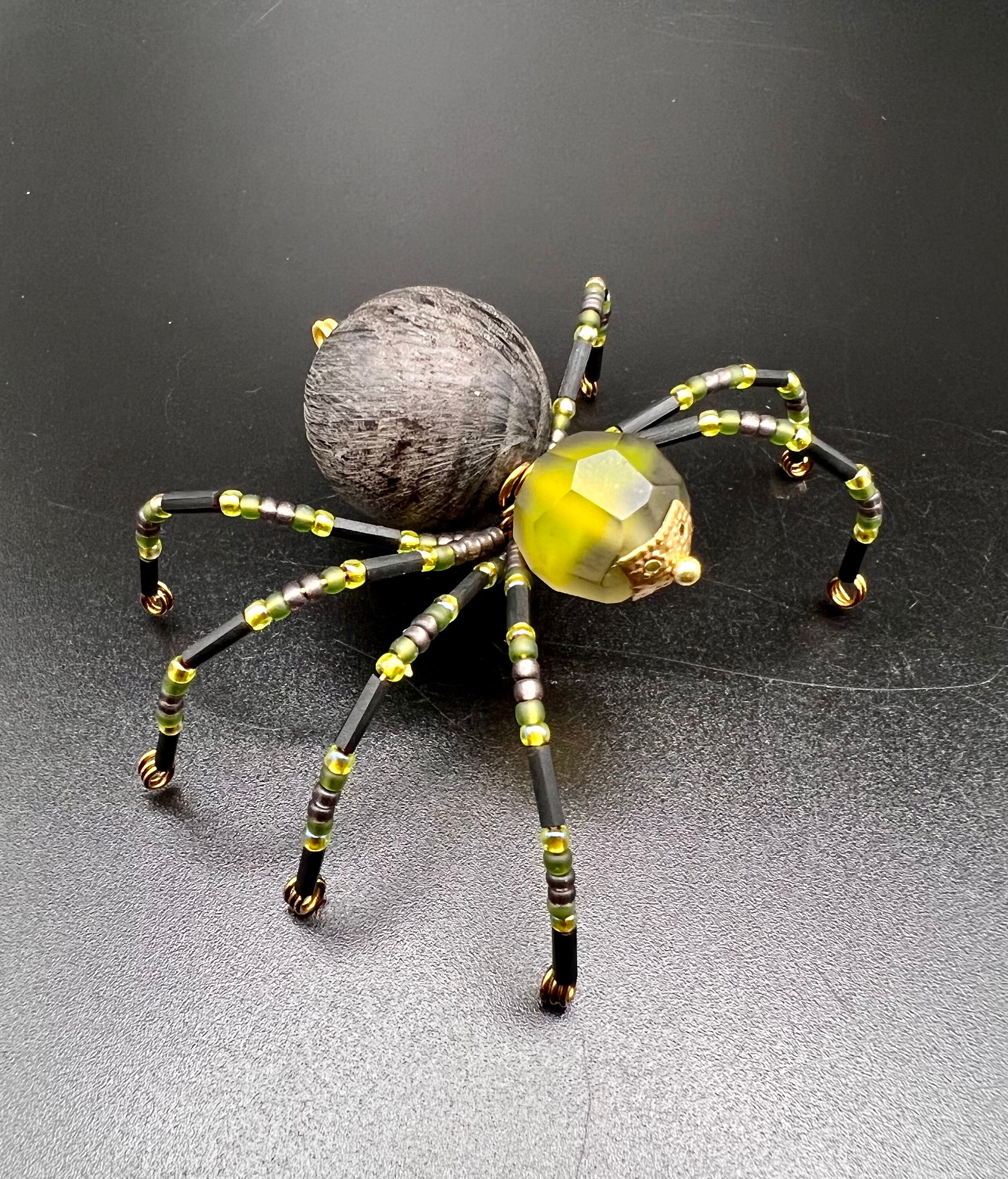 Ancient Bog Oak Beaded Spider - Etsy