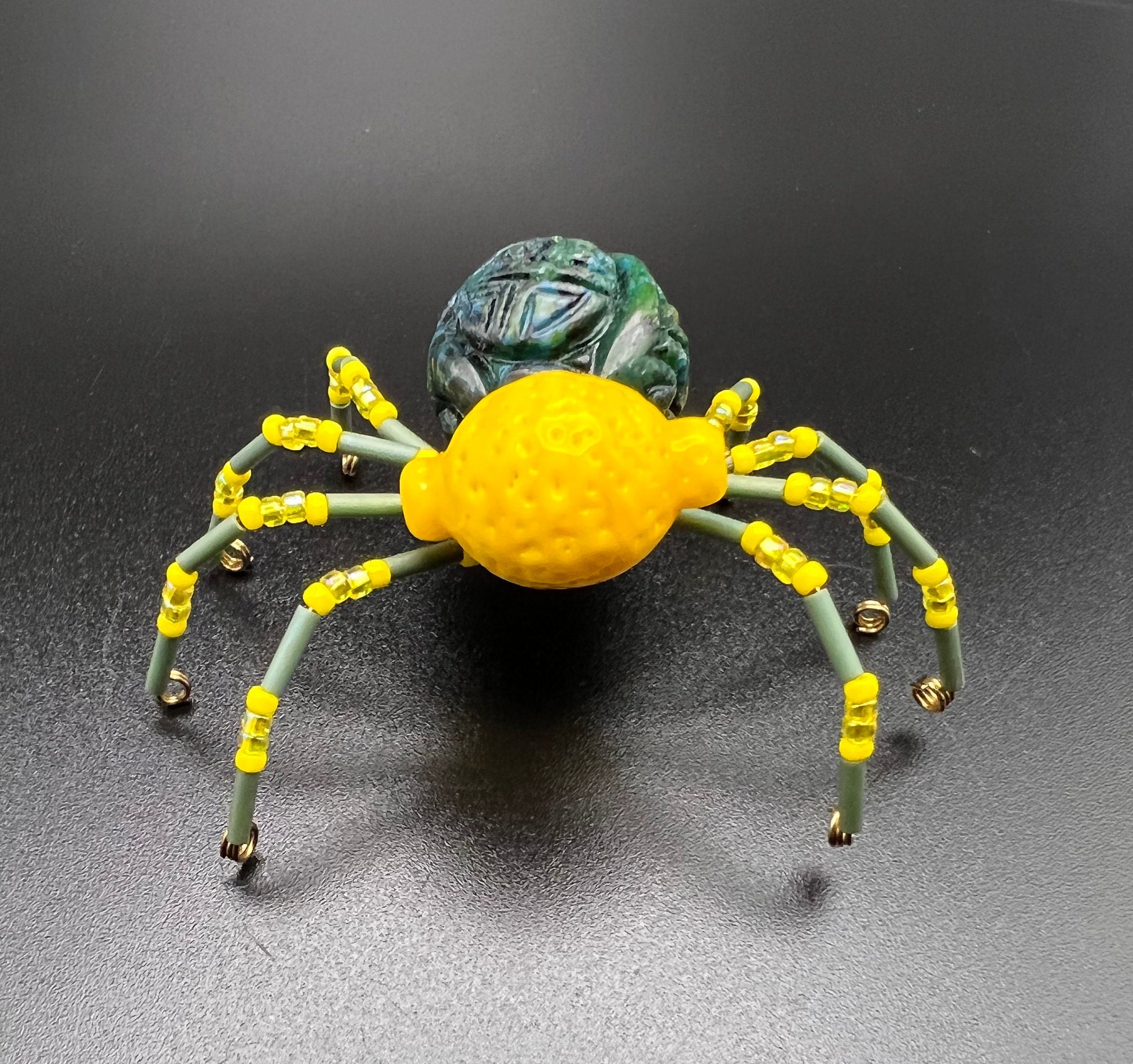 Beaded Spider - Lemon Head - Etsy