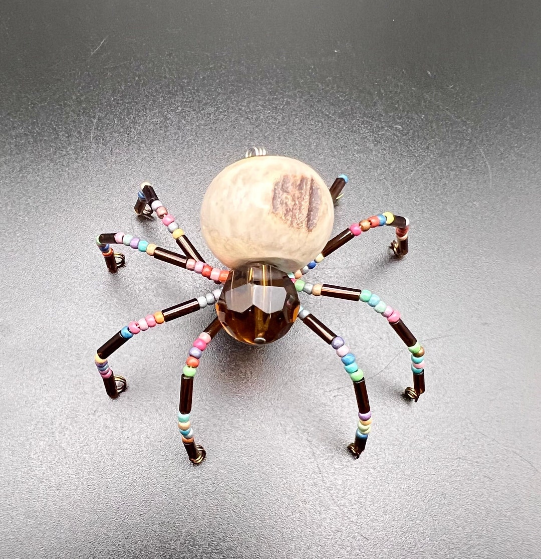 Beaded Spider - Antler Bead - Etsy