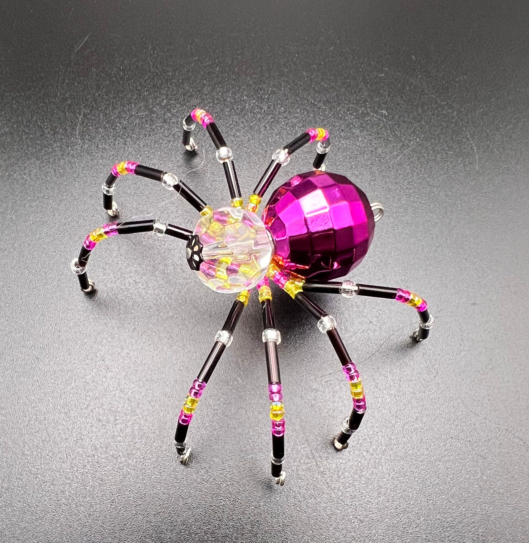 Hot Pink and Black Spider - Etsy