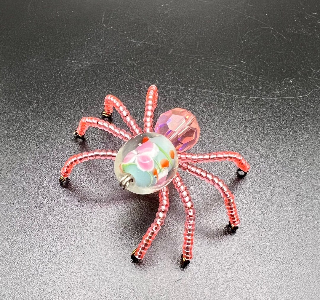 Dainty Pink Spider - Etsy