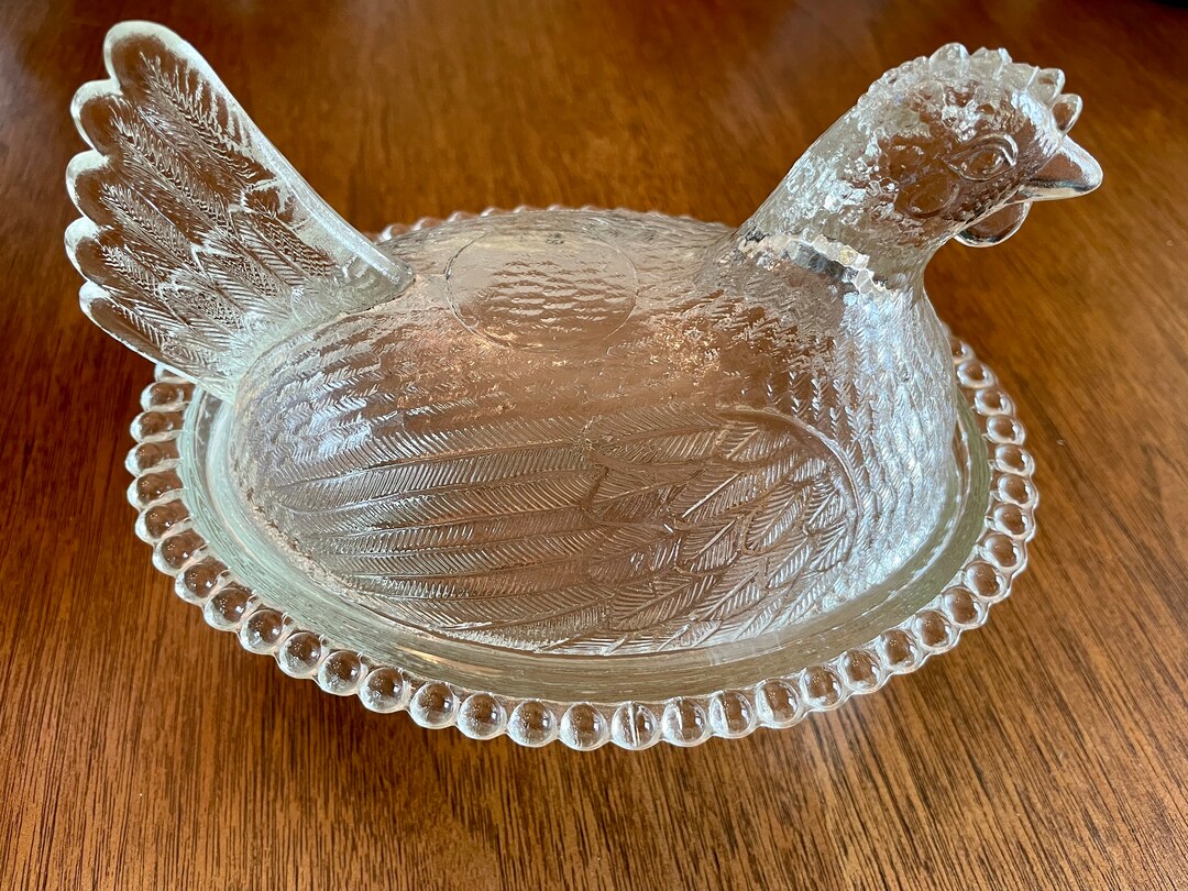 Nesting Hen Clear Glass - Etsy