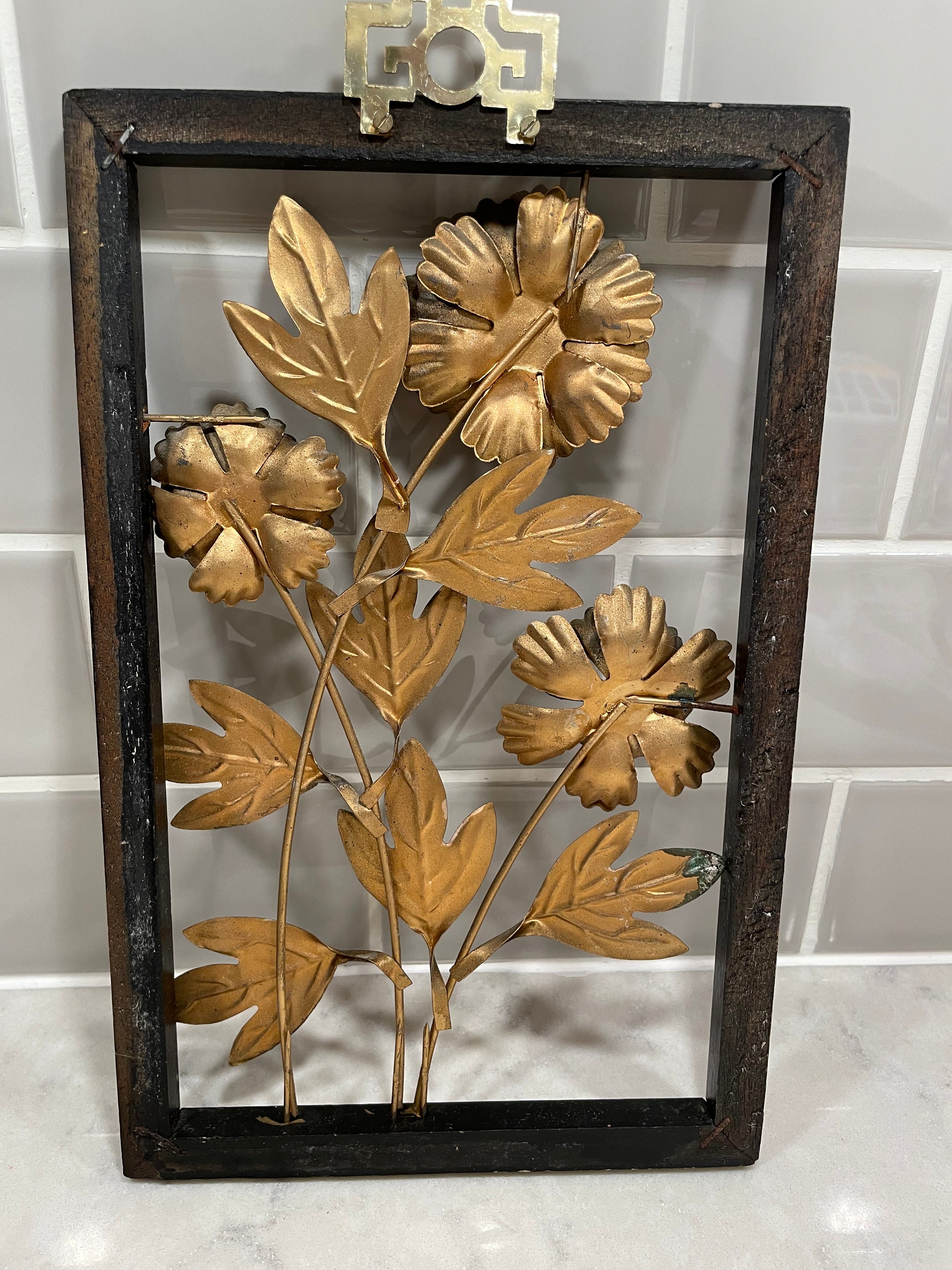 MCM 3D Framed Metal Flowers - Etsy