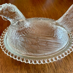 Nesting Hen Clear Glass - Etsy
