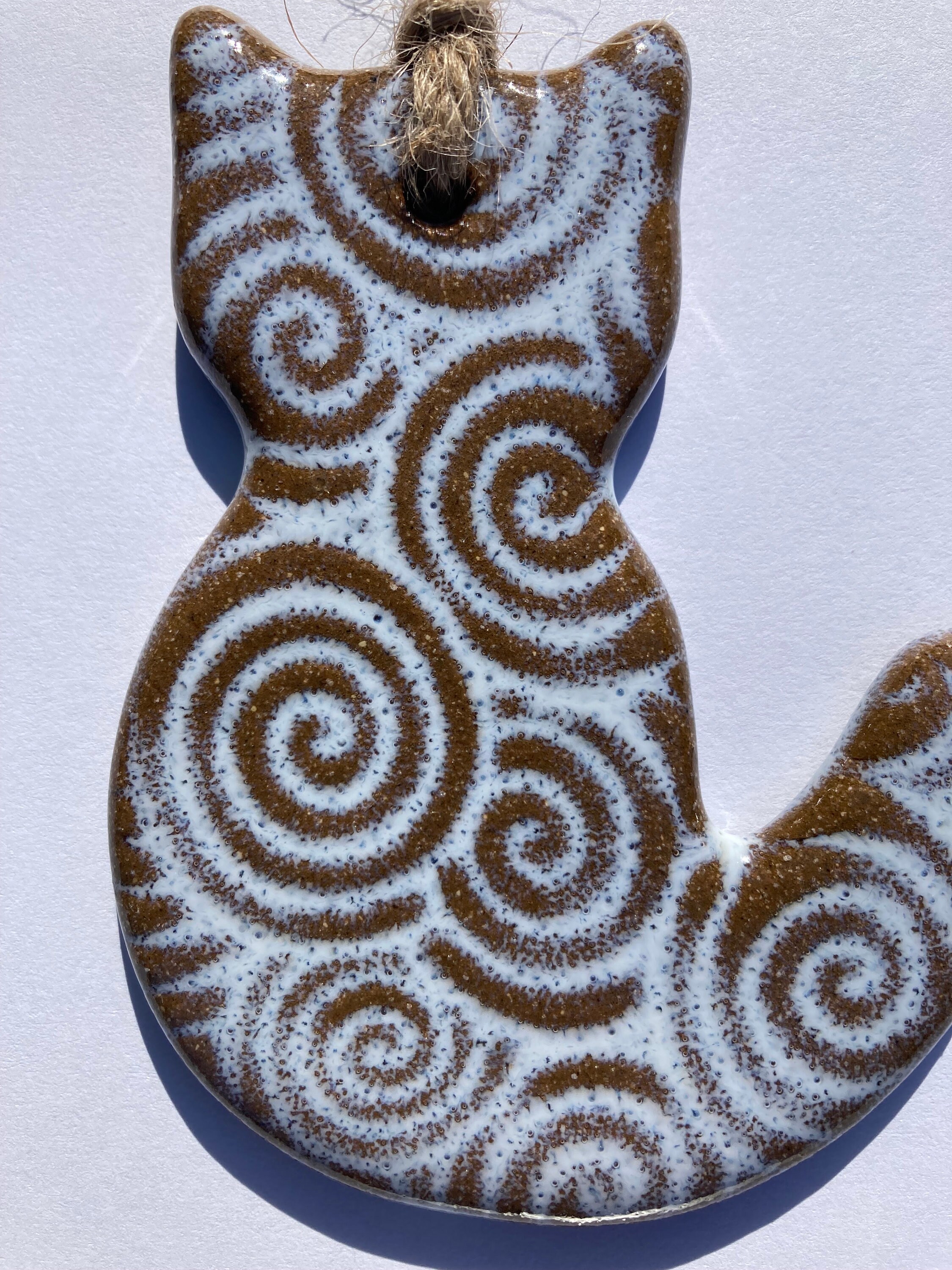 Cat Ornament, Handmade Ceramic Cat Christmas Ornament - Etsy