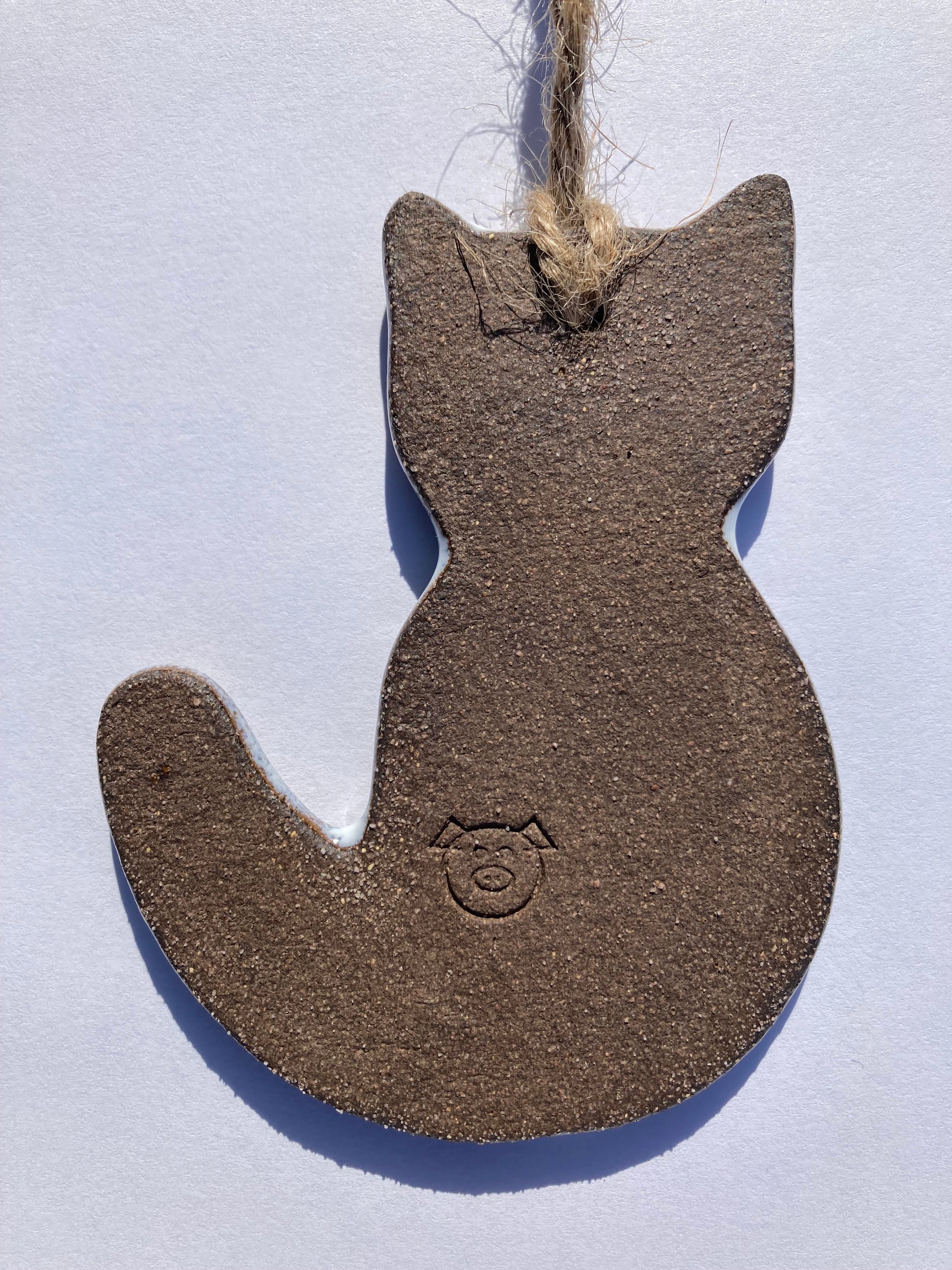 Cat Ornament, Handmade Ceramic Cat Christmas Ornament - Etsy