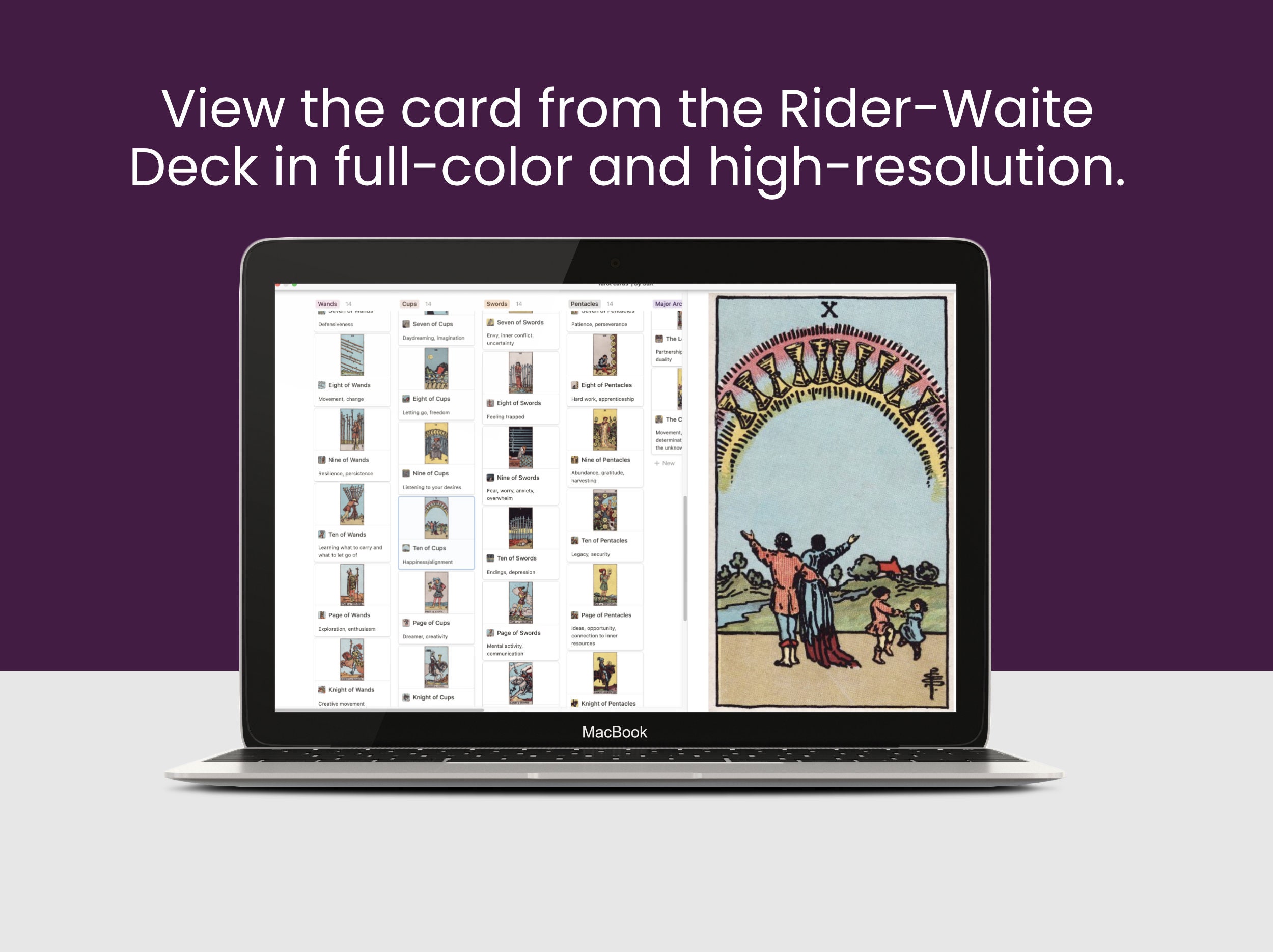 Notion Tarot Card Template - Etsy