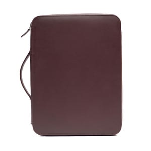 Premium Personalised Leather Portfolio Bag, Leather Laptop Organizer ...