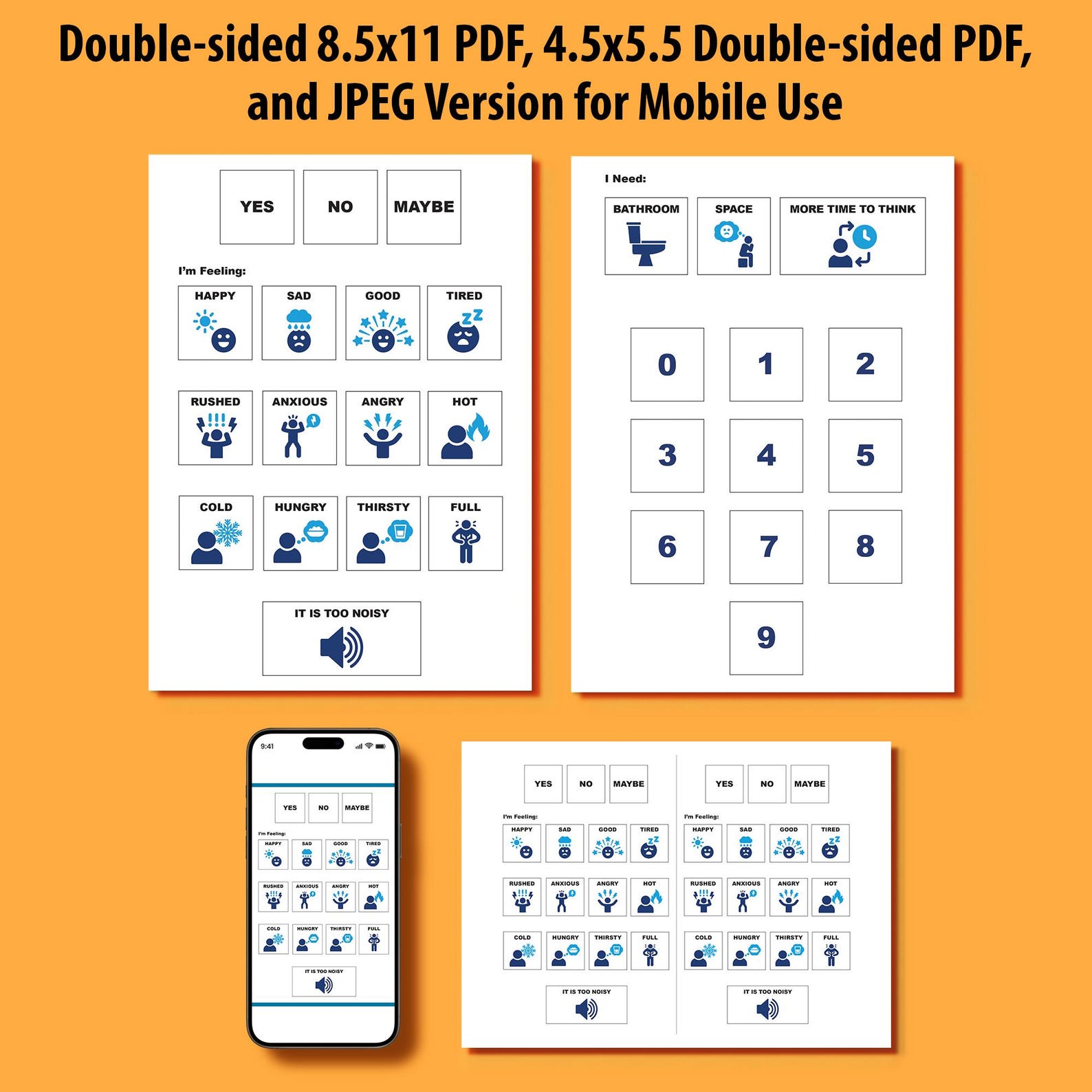 Communication Board for Nonverbal Individuals | Digital Download ...