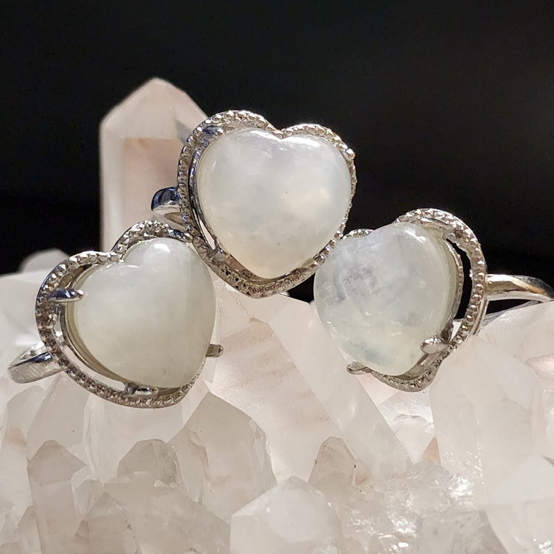Moonstone Heart - Etsy
