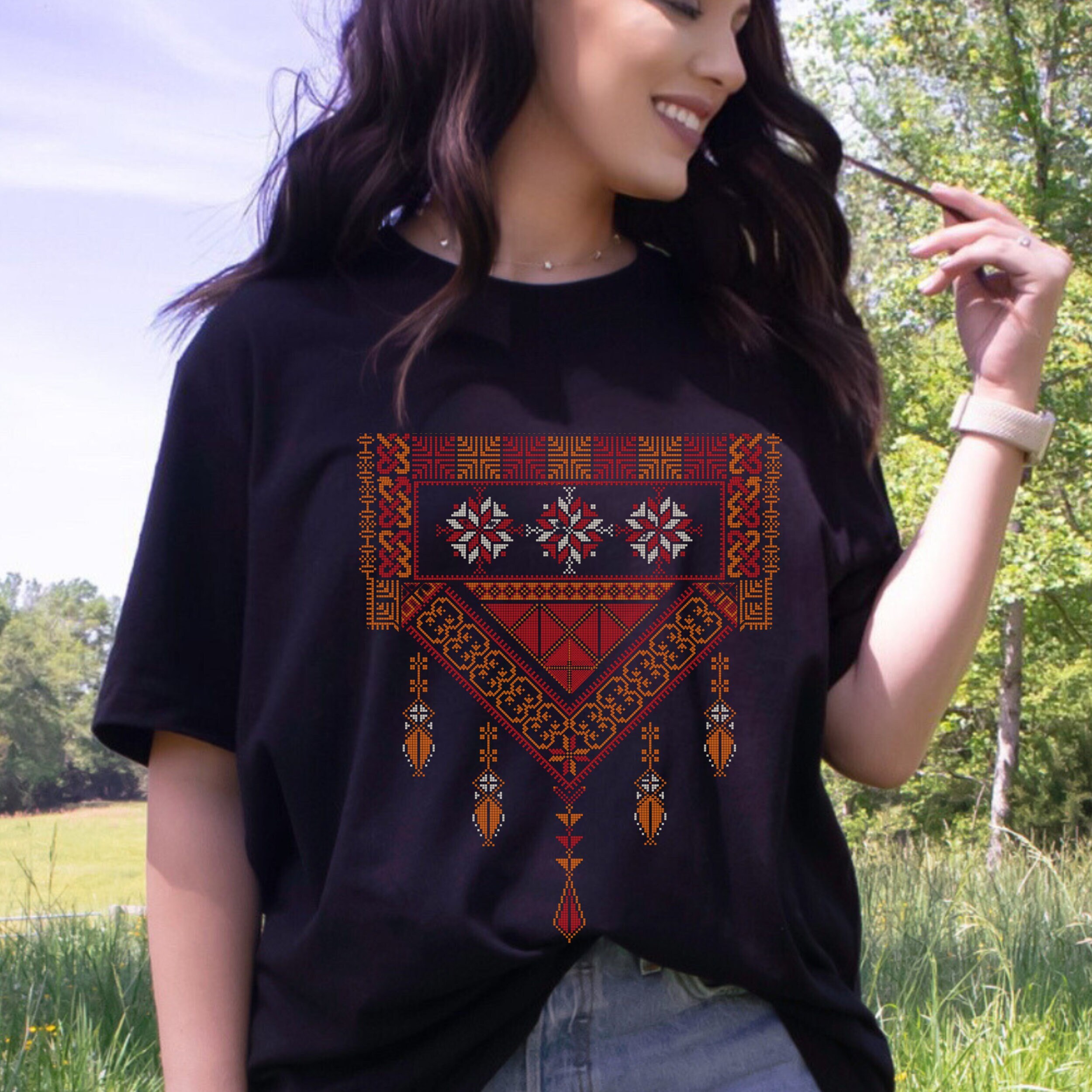 Arabic Palestinian Women Tshirt Arab Ladies Shirt Gift for Moms Sisters ...
