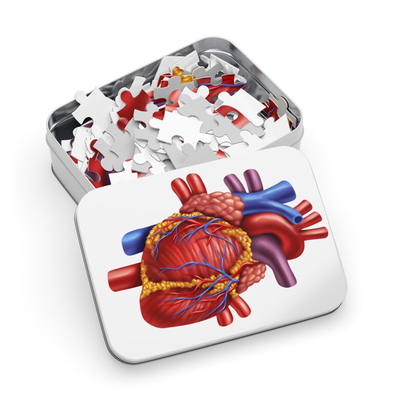 Jigsaw Heart Anatomy Puzzle Metal Box Gift Human Heart Puzzle - Etsy