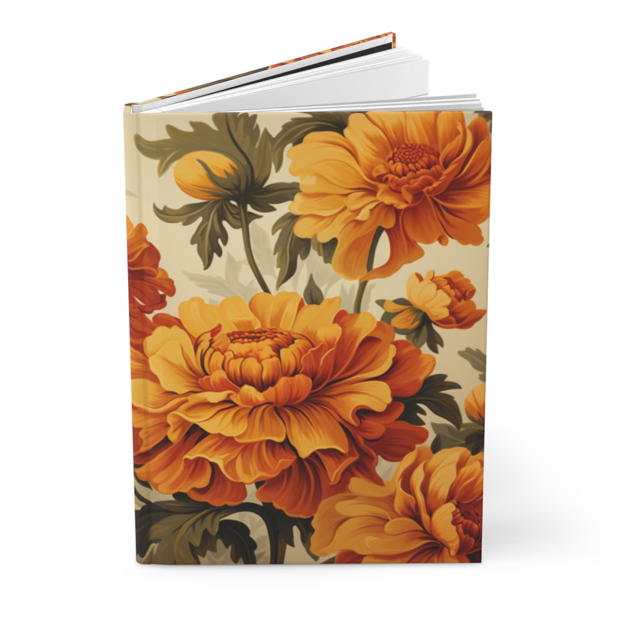 Marigold Birth Flower Manifestation Journal Gift for Her Mom Hardcover ...