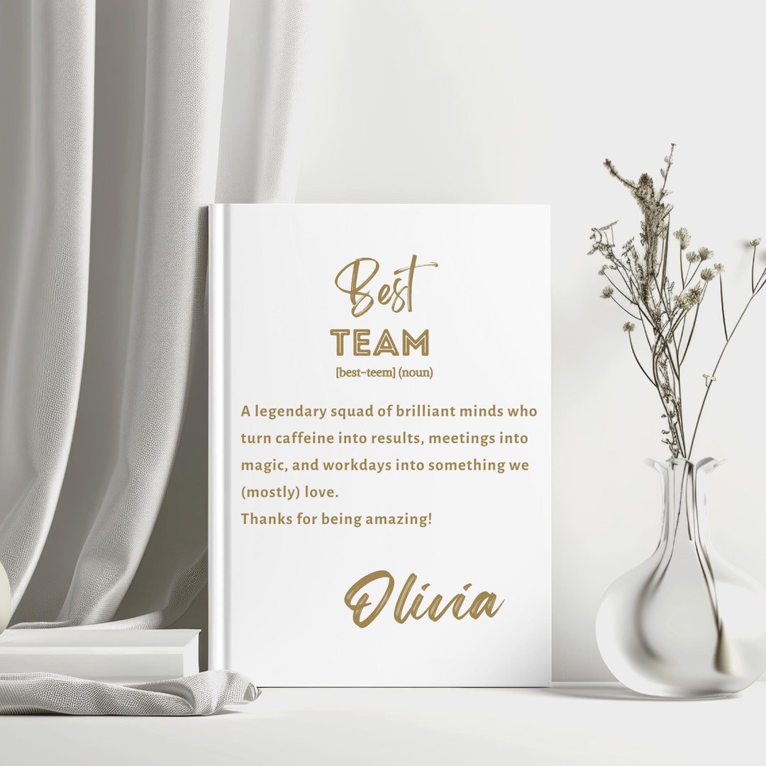 Custom Best Team Journal, Bulk Journals Gifts for Employees, Corporate ...