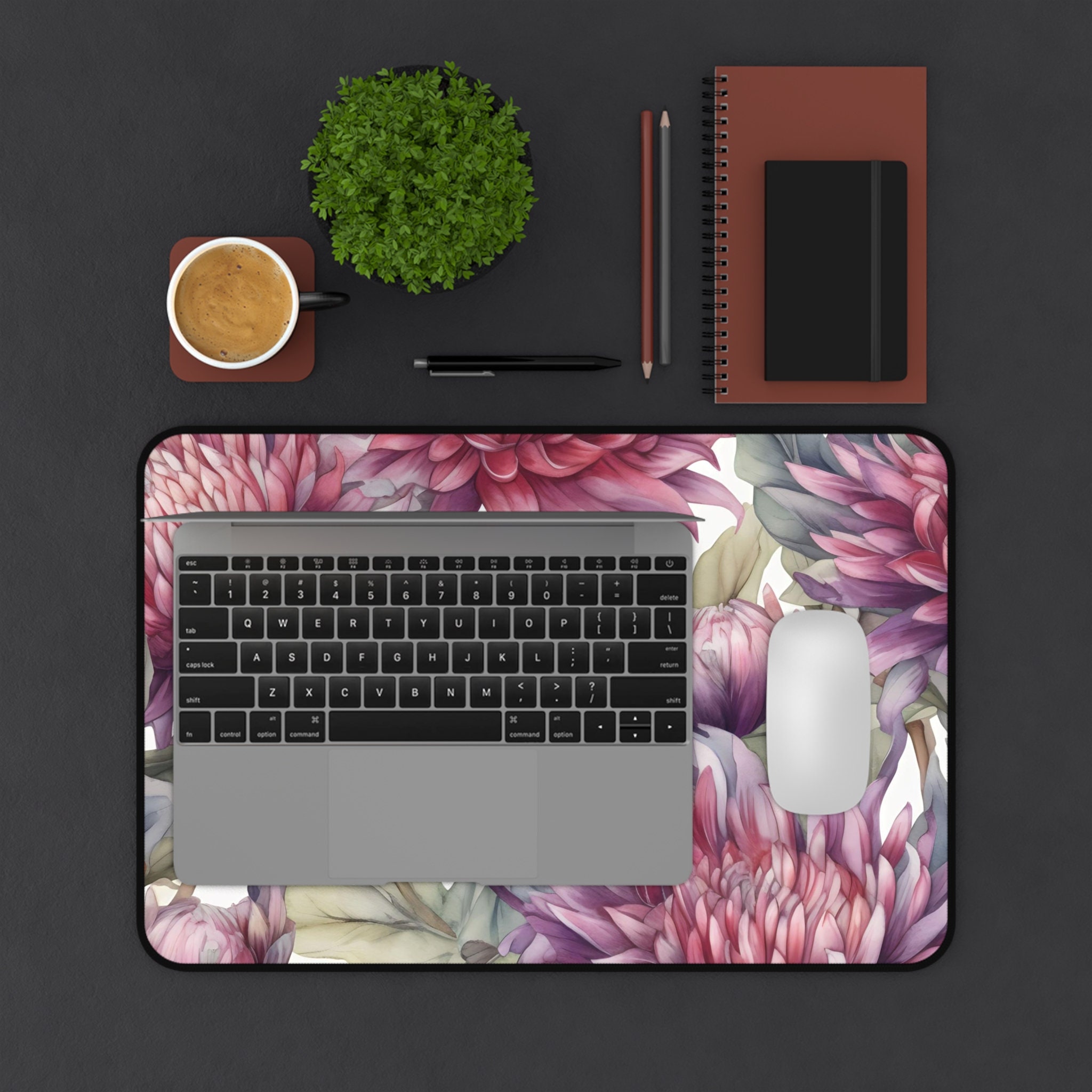 Birth Month Flower Desk Mat Gift Chrysanthemum November Large Gaming ...