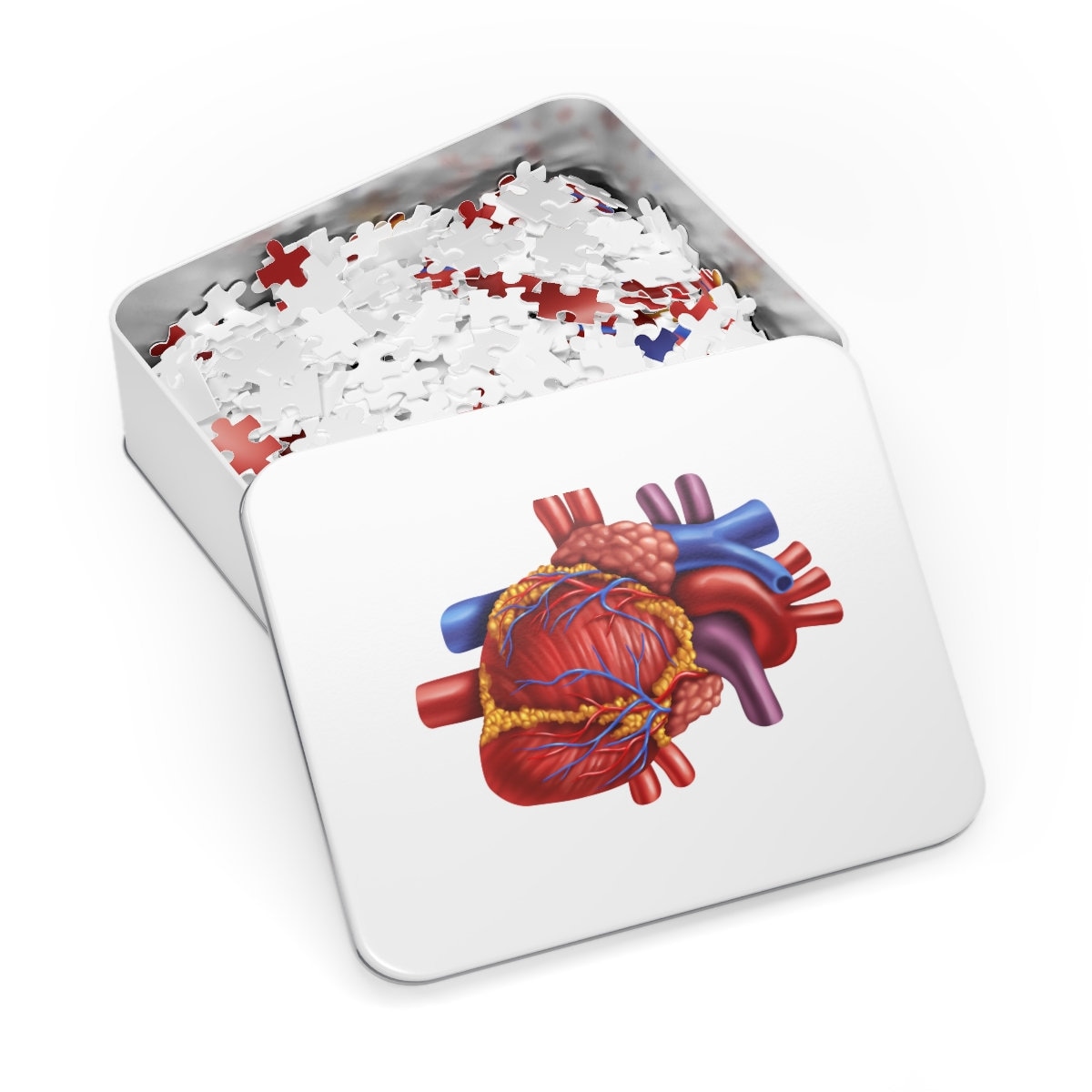 Jigsaw Heart Anatomy Puzzle Metal Box Gift Human Heart Puzzle Gift for ...