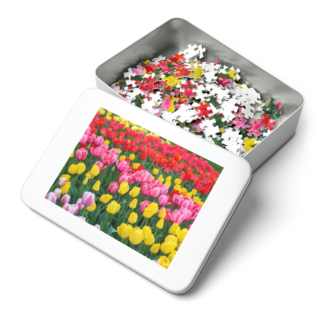Tulip Jigsaw Puzzle ( 252, 500,1000-piece) Metal Case Puzzle Gift for ...