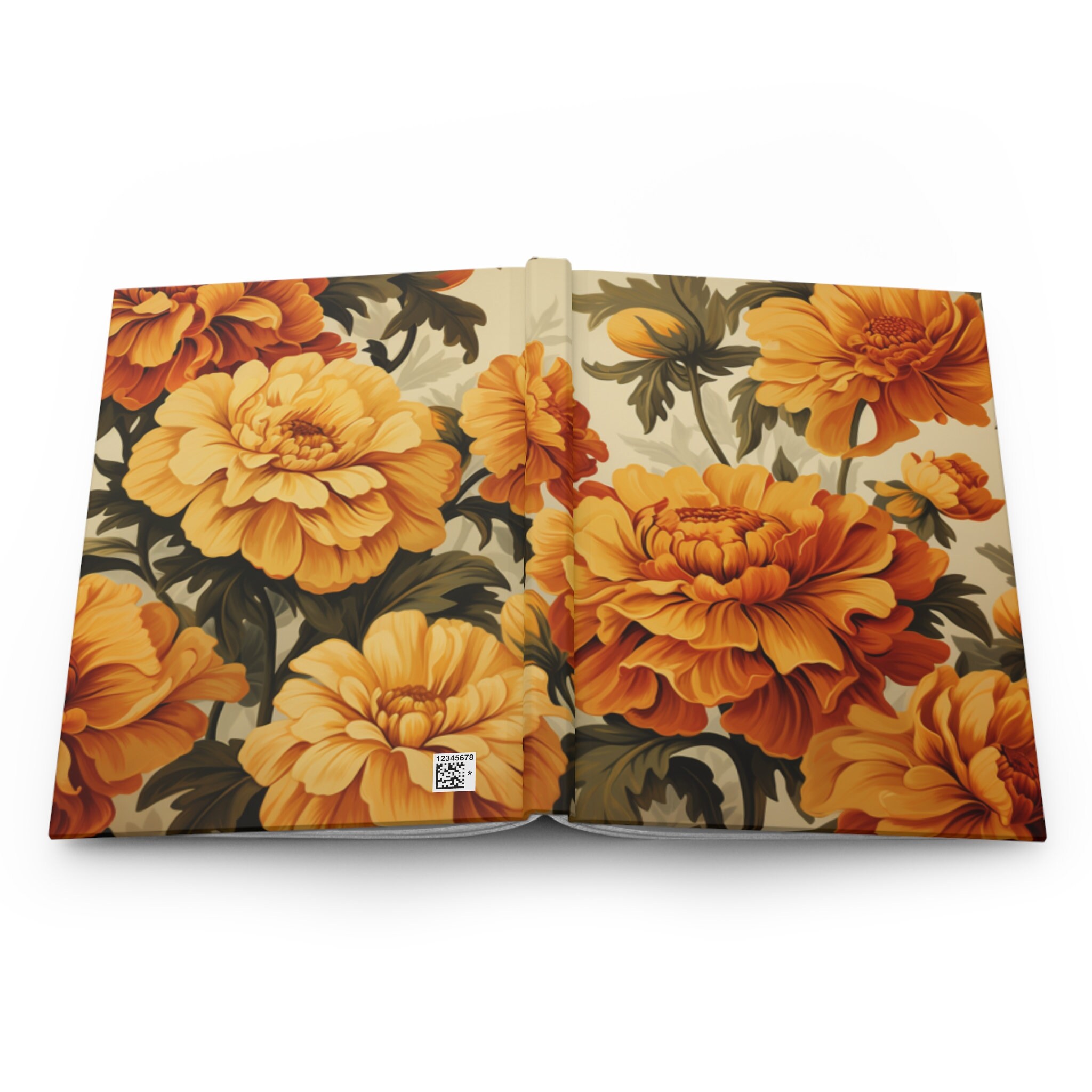 Marigold Birth Flower Manifestation Journal Gift for Her Mom Hardcover ...