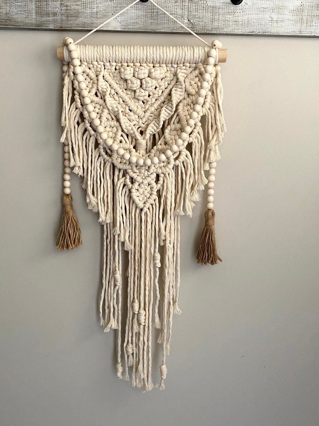Custom Color Medium Macrame Layered Wall Hanging | Boho Decor for Home ...