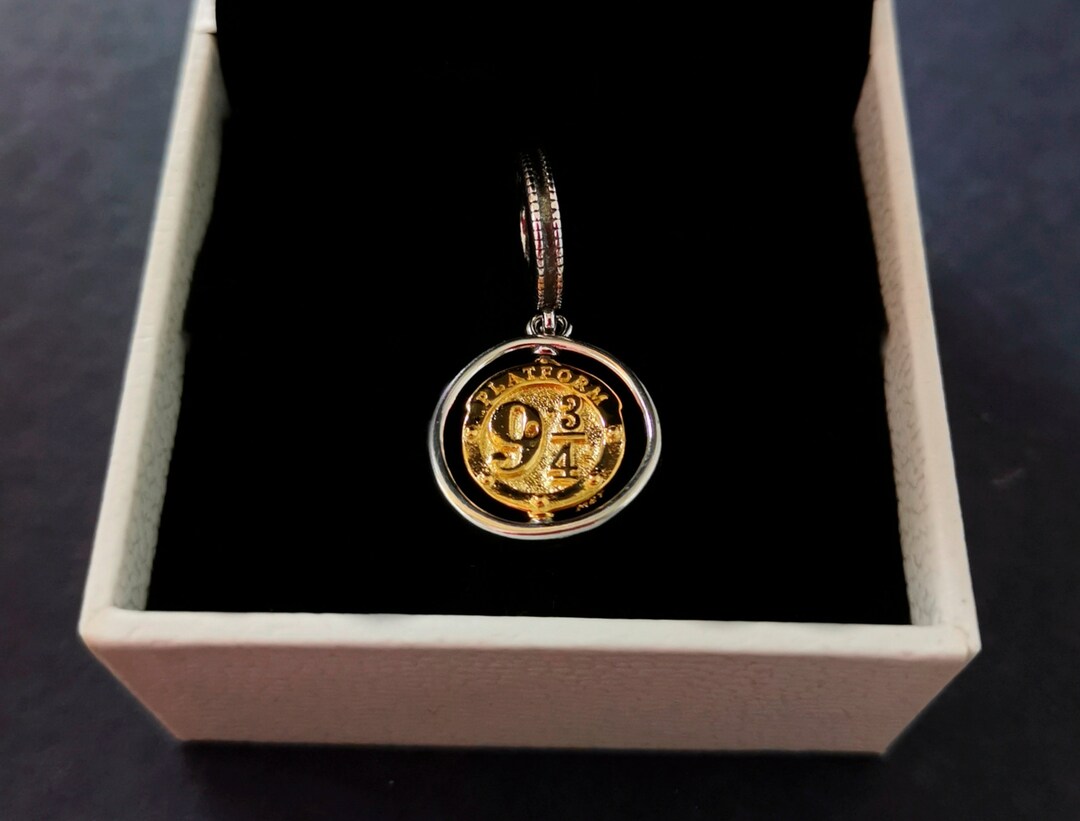 Harry Potter Platform 9 3/4 Dangle Charm Gold Plated 925 - Etsy UK