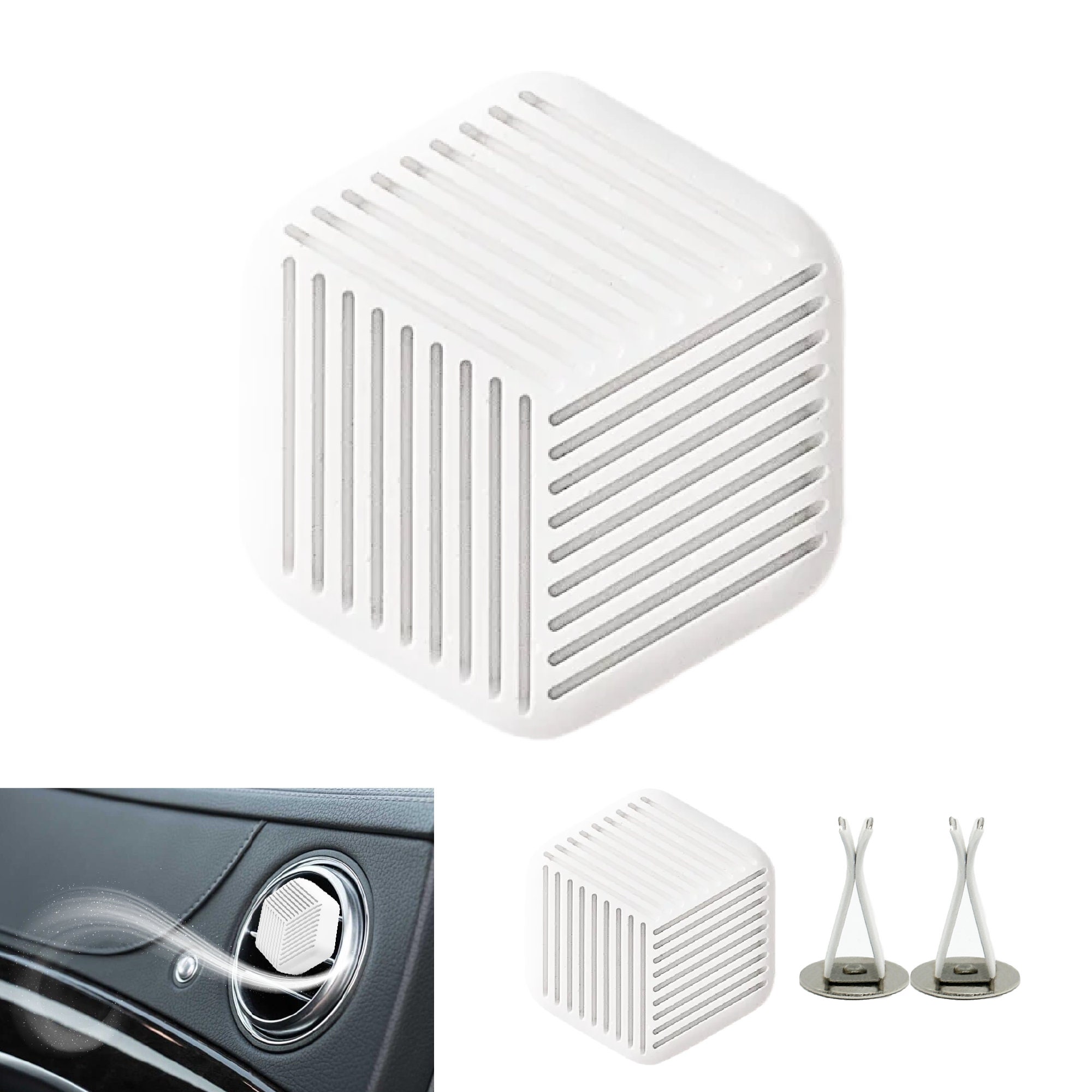 Magnetic Aroma Diffusers 2 X Hexagon Diatomite Car Freshener Car ...