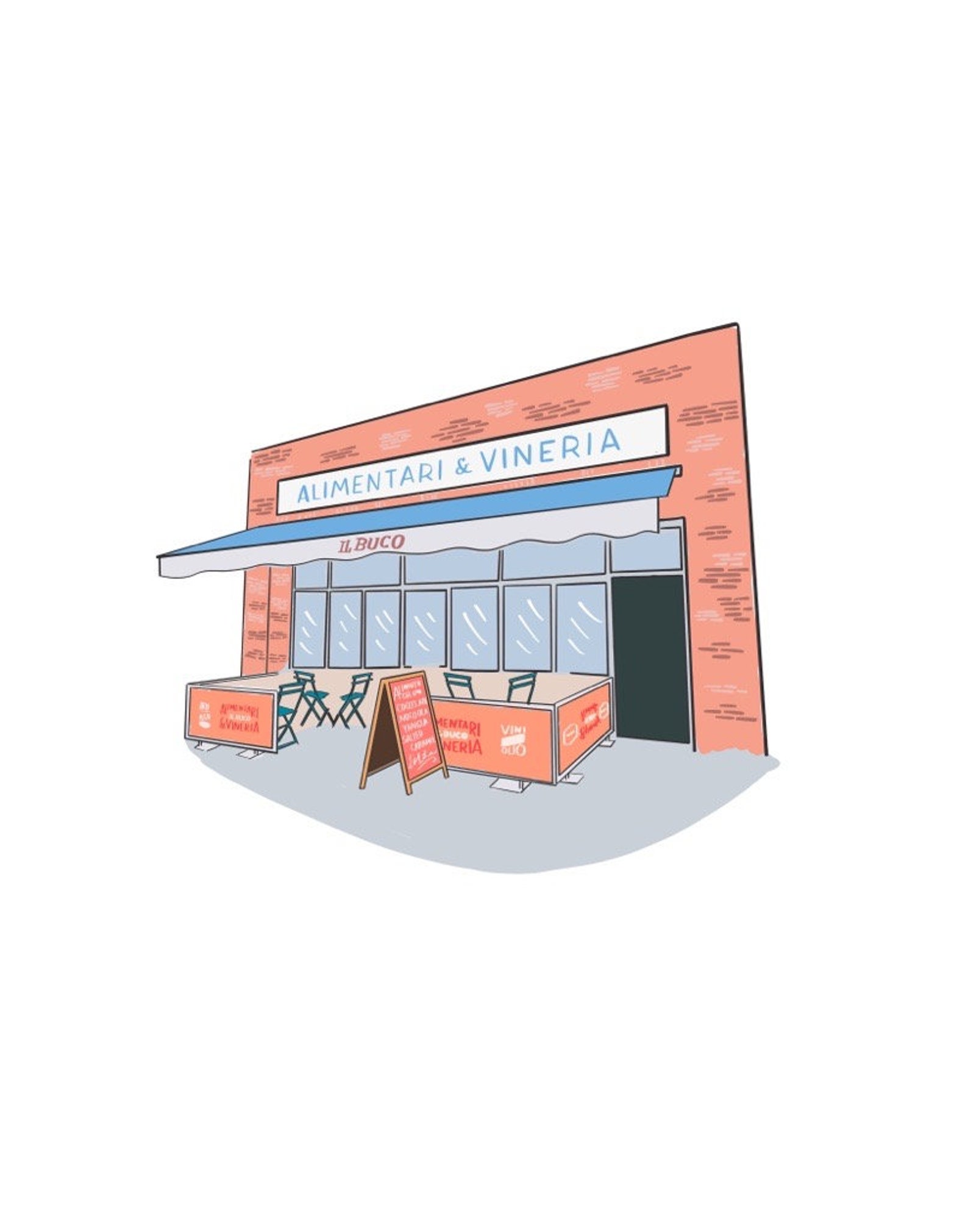 Custom Restaurant Digital Art Print - Etsy
