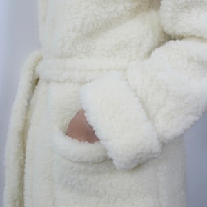 Wool Robe/ Unisex Soft Merino Wool Robe / Merino Wool Morning Dress ...