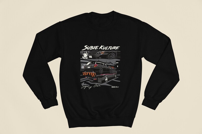 Custom Black Subie Kulture Legacy Sweatshirt - Etsy