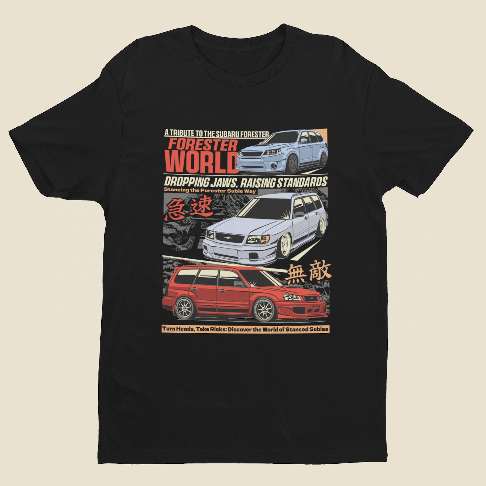 Custom Subie Kulture Three Generations of Forester T-shirt - Etsy