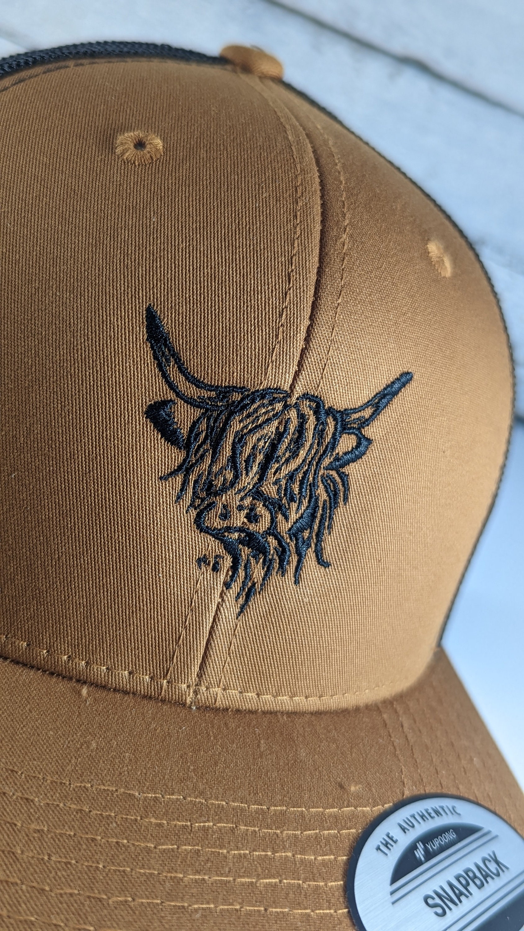 Embroidered Hat, Highland Cow Hat, Christmas Gift, Xmas Gift, Mens Hat ...