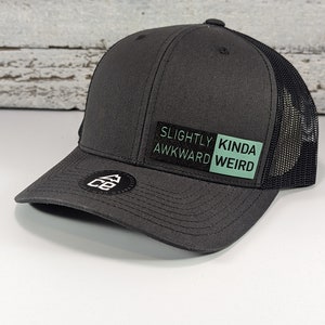 Slightly Awkward Kind Weird Leather Patch Hat, Best Selling Hats, Mans ...