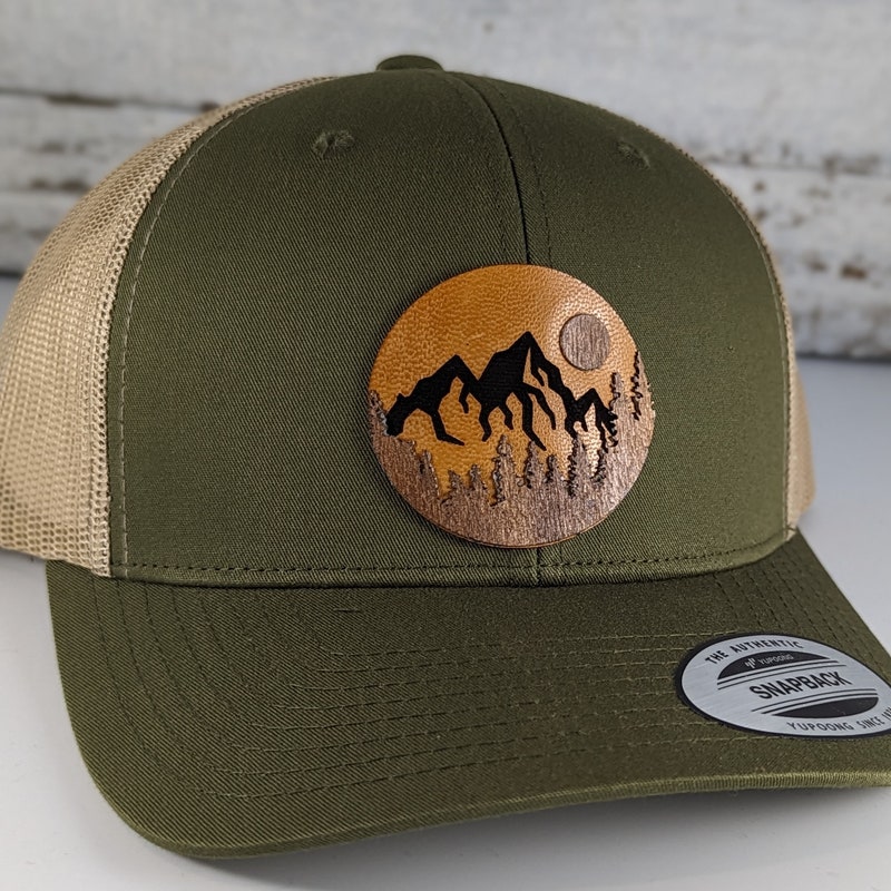 Leather Patch Hat - Etsy