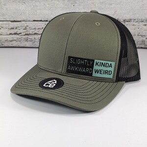 Slightly Awkward Kind Weird Leather Patch Hat, Best Selling Hats, Mans ...